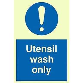 Viking Signs MH206-A4P-P "Utensil Wash Only" skylt, halvstyv ...