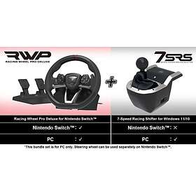 Hori Racing Wheel Pro Deluxe 7-Speed Racing Shifter Bundle For PC ...
