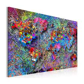 Arkiio Tavla World Map Colourful Whirl 90x60 A3-N6096-DK, Från 1009 kr